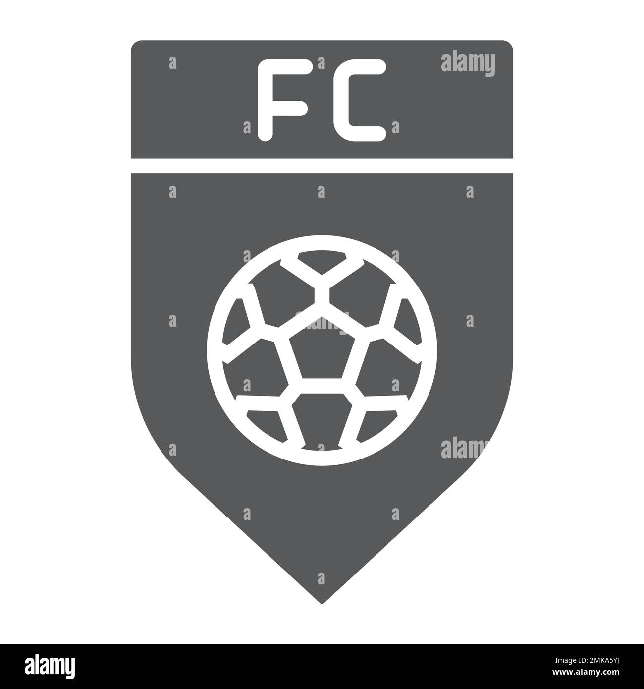 Soccer club glyph icon, game and badge, football emblem sign, vector ...