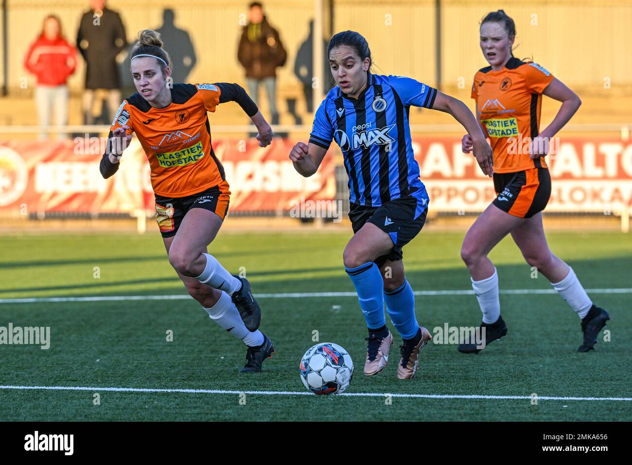 Aalter, Belgium. . 28th Jan, 2023. Sheila Broos (20) of Aalst , Sakina ...