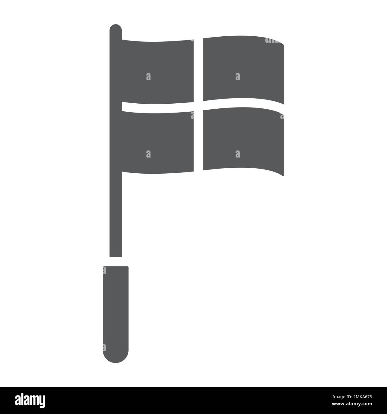 The assistant referee flags for an offside Stock Vector Images - Alamy