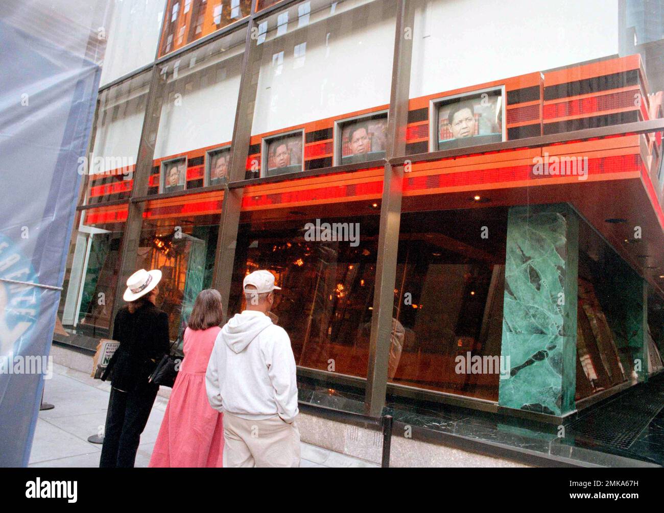 Bystanders in New York's Rockefeller Center watch as nBC-TV's "Today ...