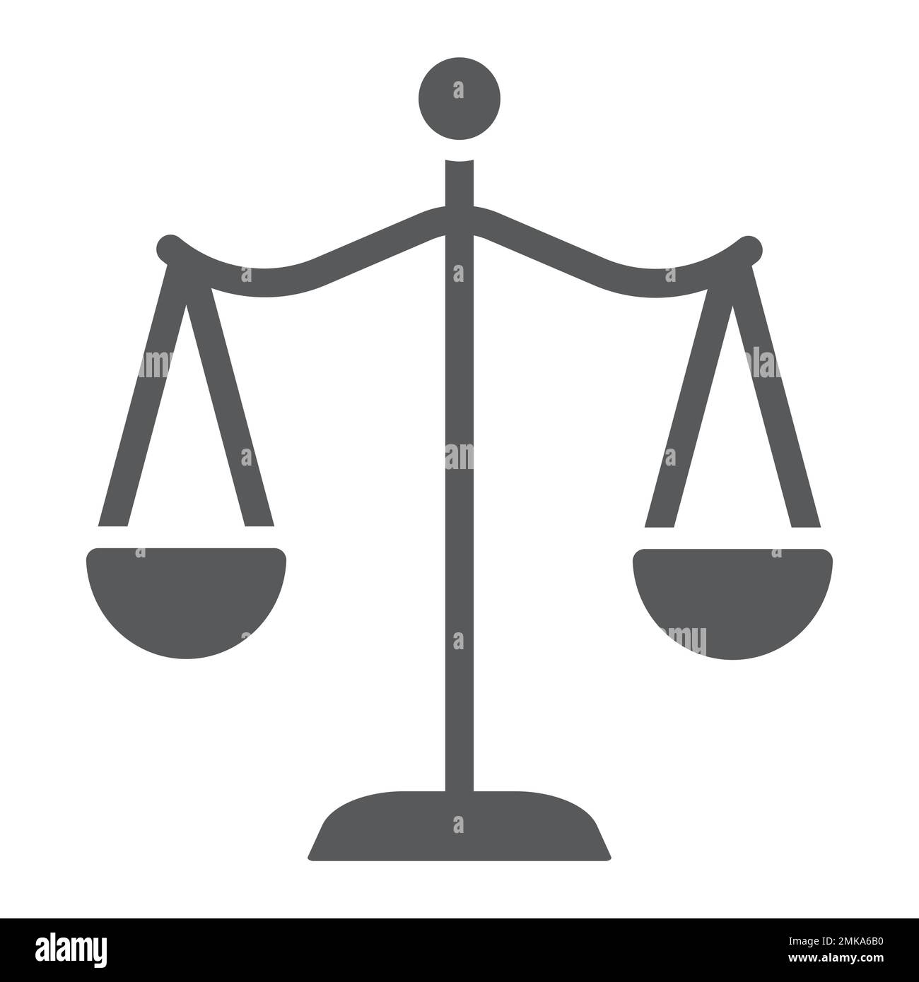 Law scales glyph icon, justice and law, balance sign, vector graphics ...