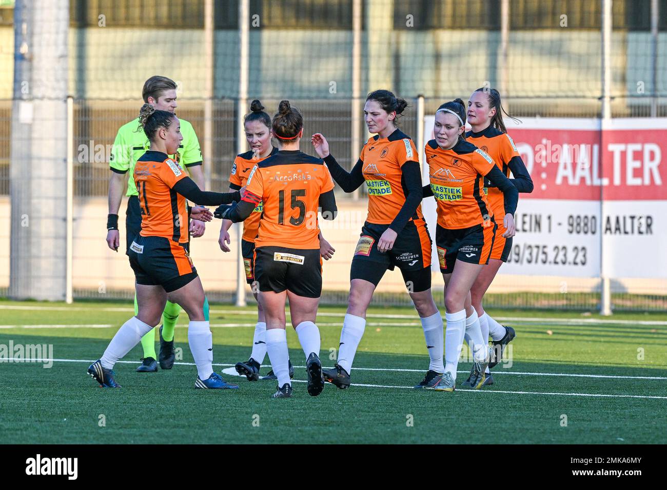 Aalter, Belgium. . 28th Jan, 2023. Frieke Temmerman (44) of Aalst ...