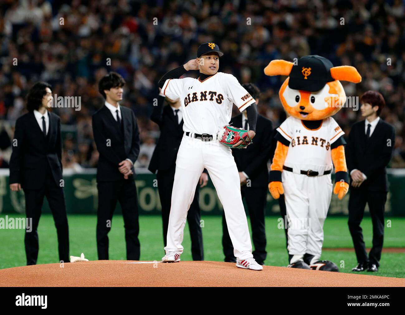 Mandy Sekiguchi, a member of the Japanese pop group EXILE, prepares to ...