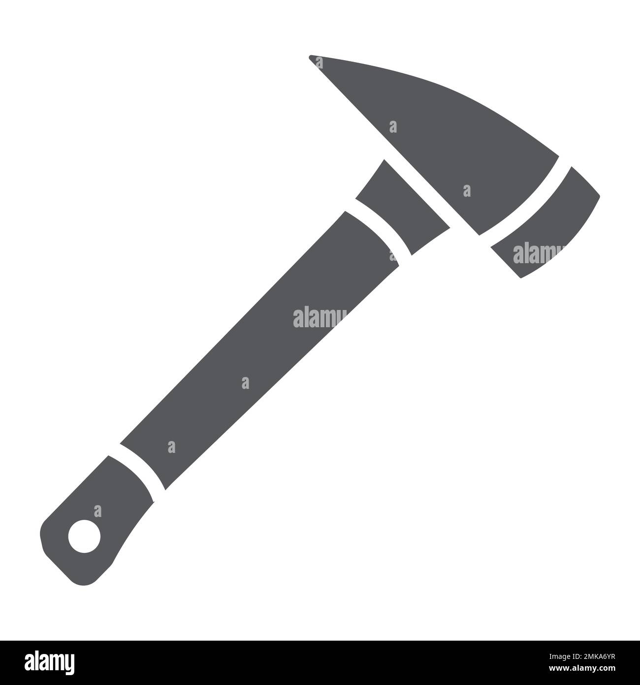 Fire ax glyph icon, equipment and blade, firefighter axe sign, vector ...