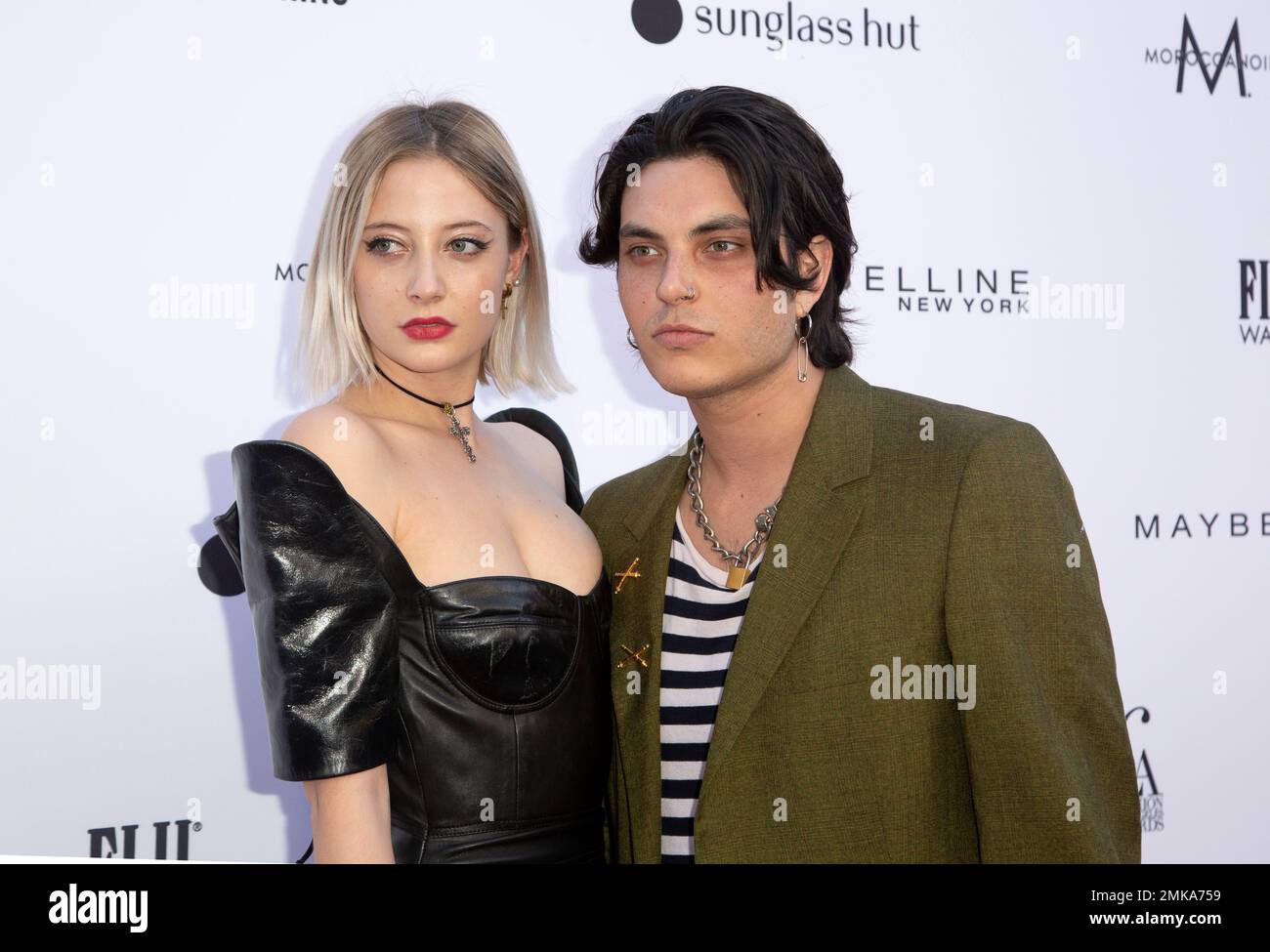 Vanessa Dubasso, left, and Samuel Larsen arrive at the 2019 Daily Front ...