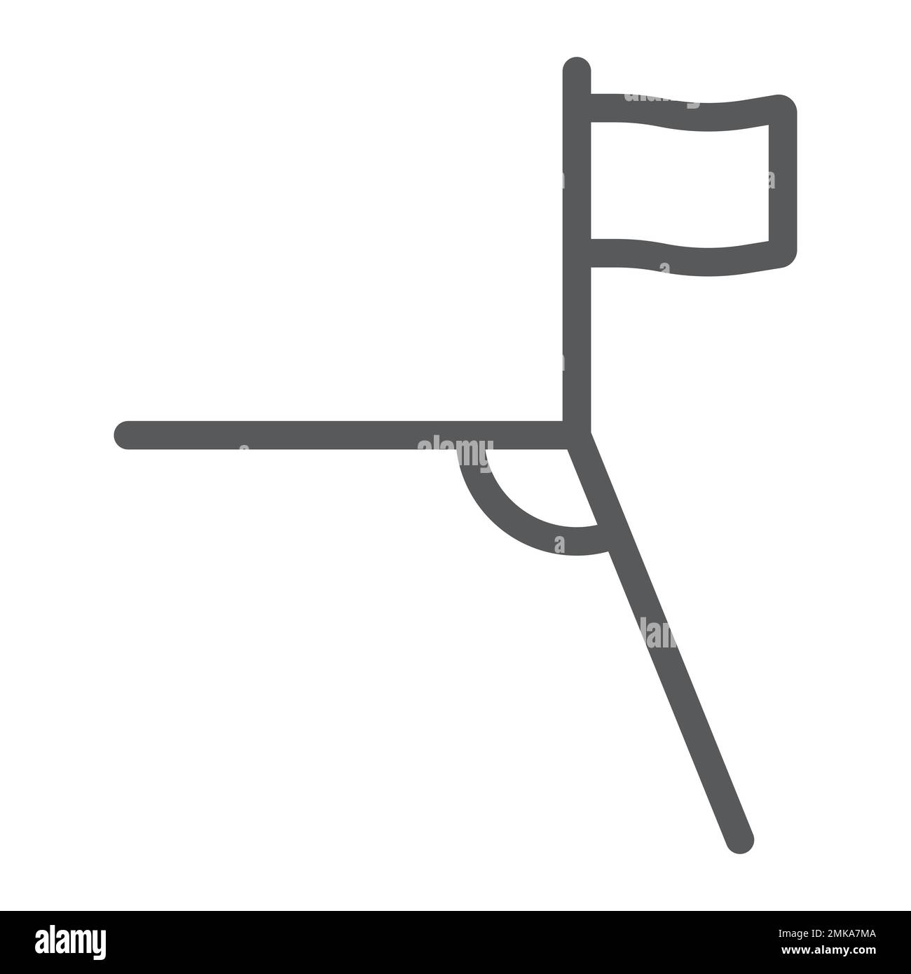 Soccer corner line icon, sport and field, football corner sign, vector ...