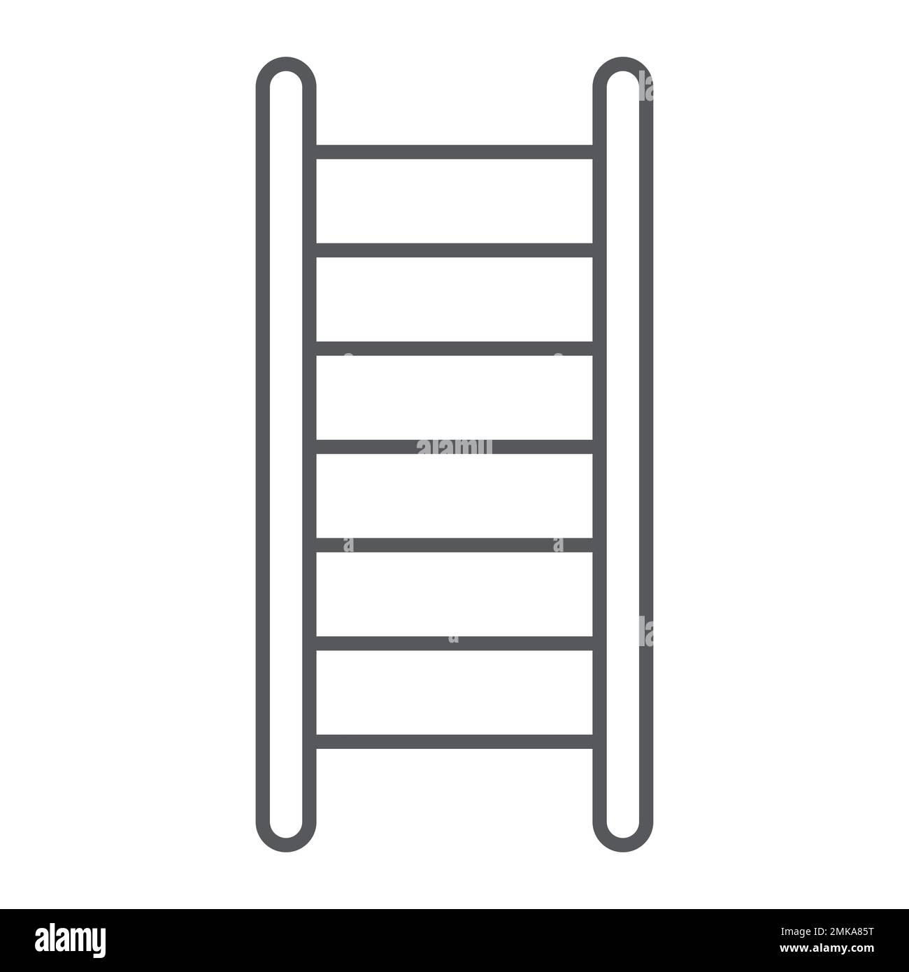 Ladder thin line icon, stair and climb, fire ladder sign, vector ...