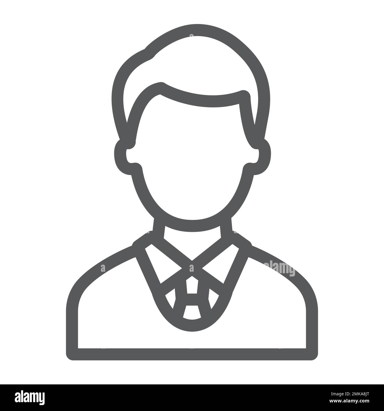 Judge line icon, justice and law, man sign, vector graphics, a linear ...