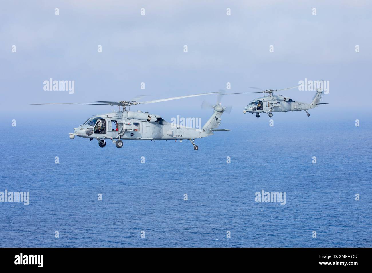 220908-N-MW880-1037 ADRIATIC SEA (Sep. 8, 2022) Two MH-60S Nighthawk ...