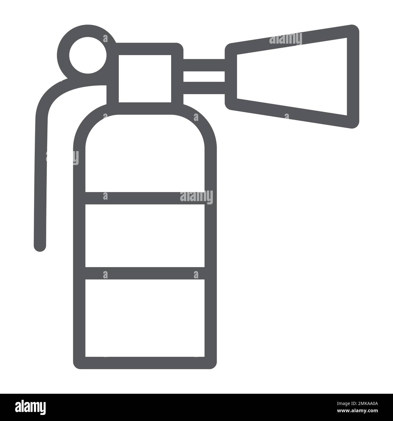 Fire extinguisher line icon, emergency and firefighting, extinguish ...