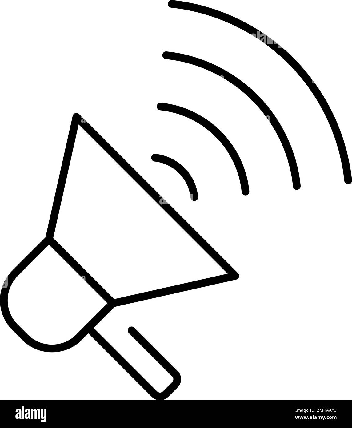 Audio, music, sound vector icon on transparent background. Outline ...