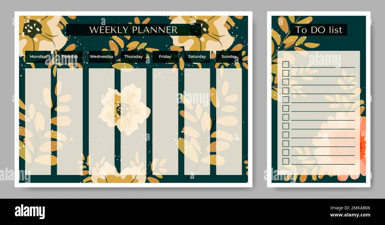 Printable weekly planner hi-res stock photography and images - Alamy