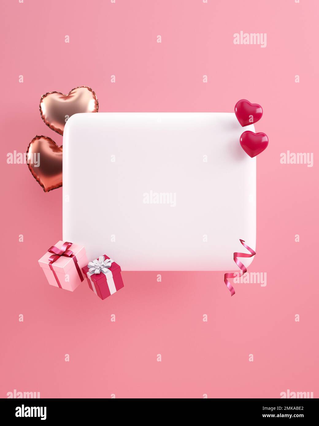 Valentines love message text square box template with romantic ...