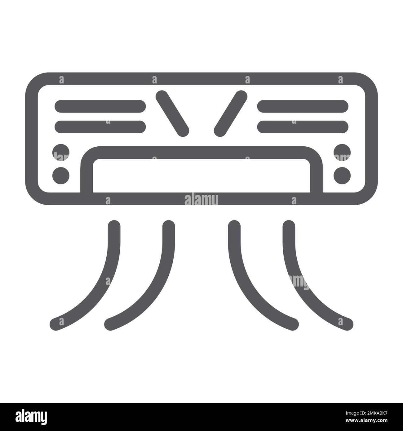 Air conditioner line icon, appliance and climate, cooler sign, vector ...
