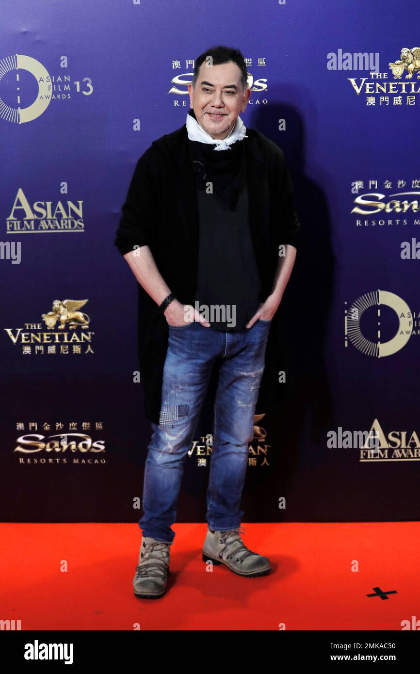 Hong Kong actor Anthony Wong poses on the red carpet of the Asian Film ...