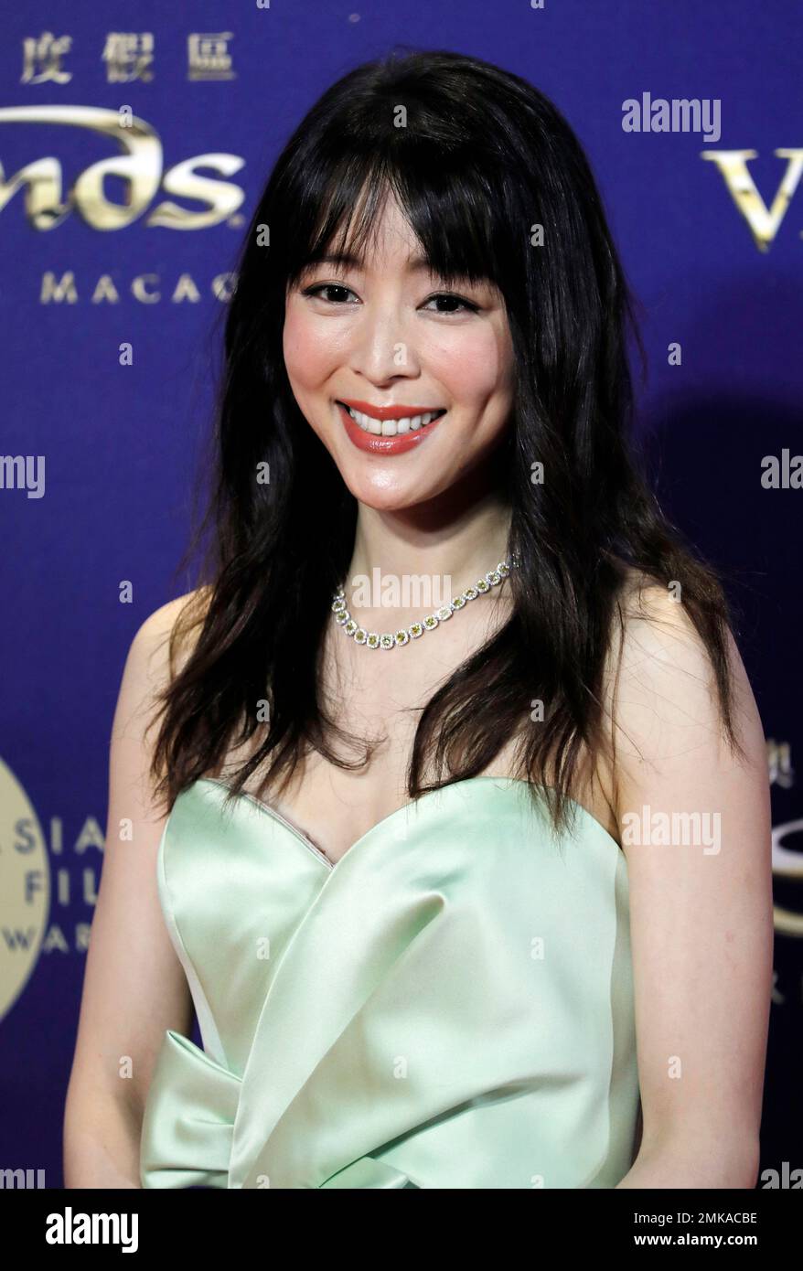 Chinese actress Zhang Jingchu poses on the red carpet of the Asian Film ...