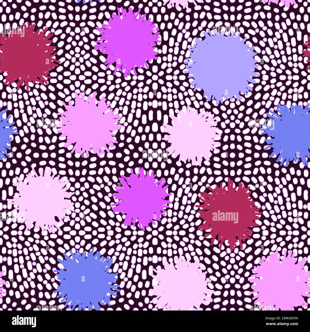 Abstract polka dots seamless fluffy circle pattern for wrapping paper ...