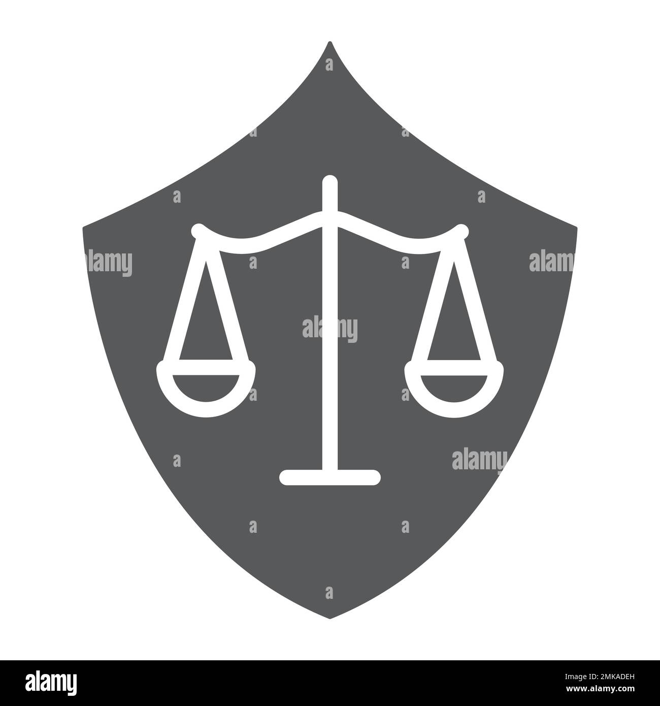Defense glyph icon, law and justice, shield sign, vector graphics, a ...