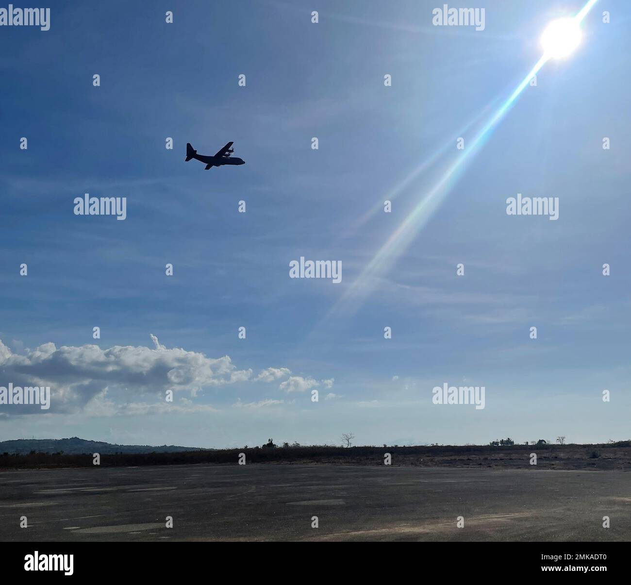 A U.S. Air Force C-130J Super Hercules assigned to the 143rd Airlift ...