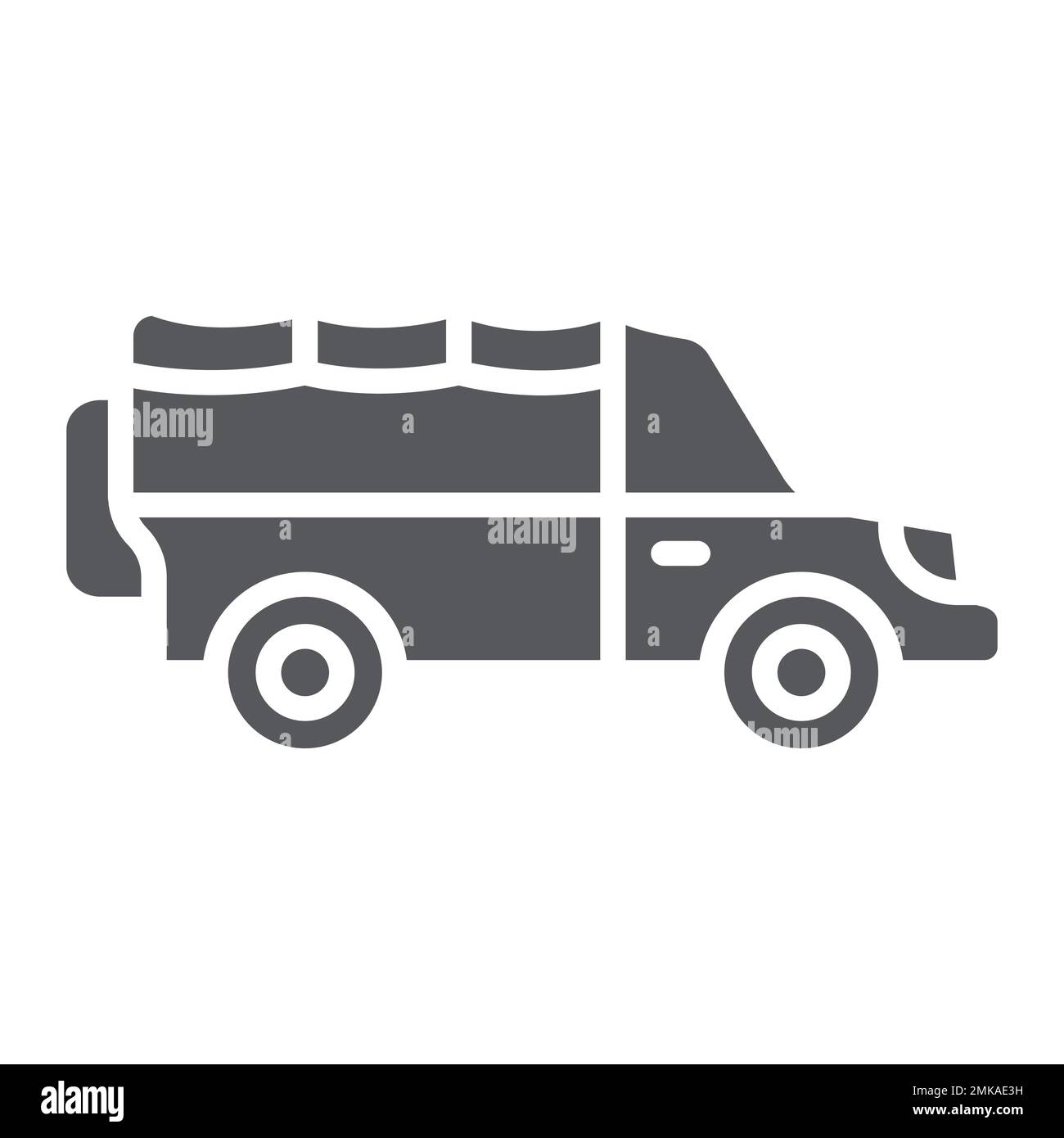 Safari car glyph icon, transportation and auto, suv sign, vector ...