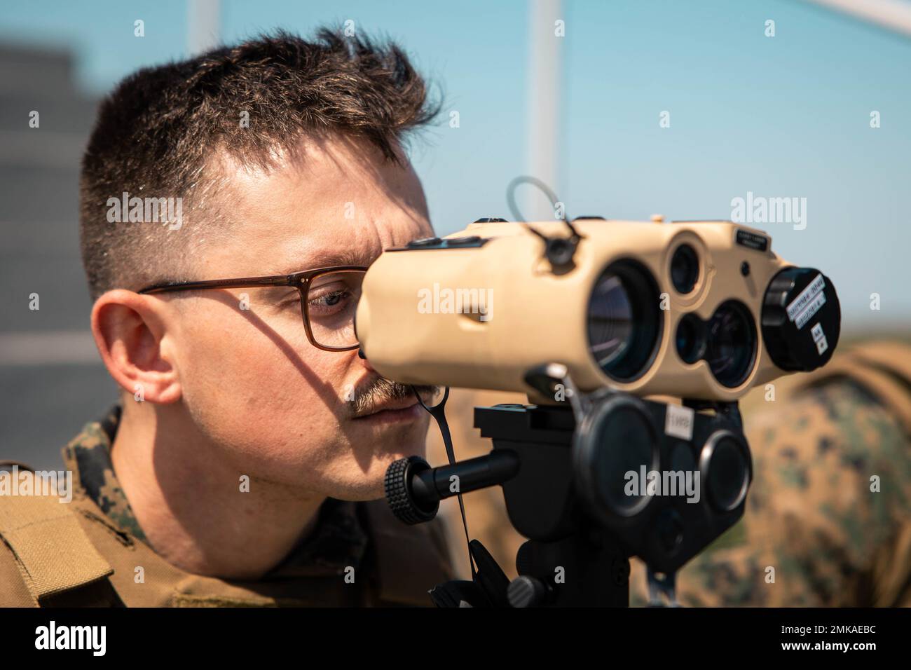 U.S. Marine Corps Lance Cpl. Robert Furton, a forward observer with 4th ...