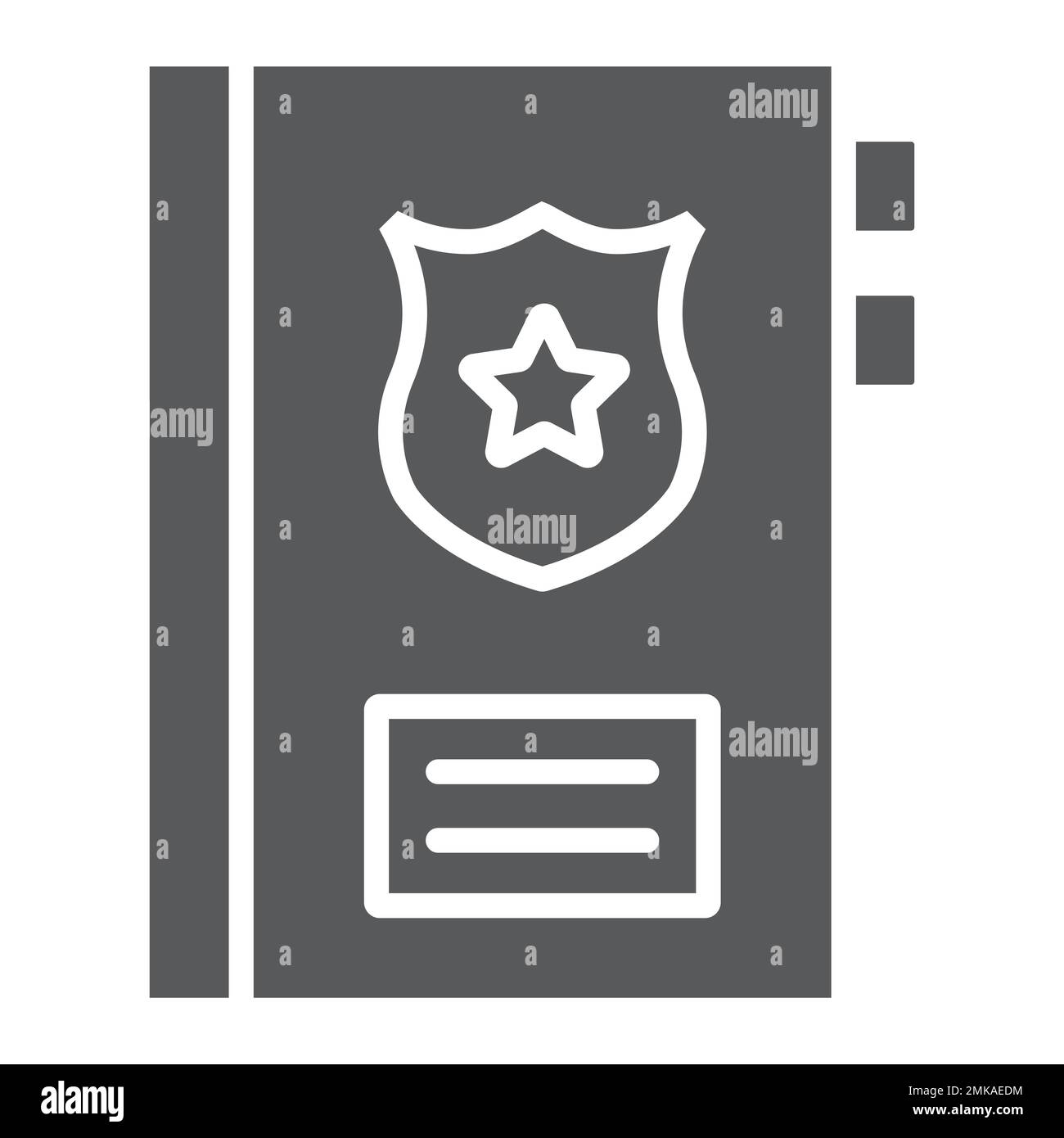 Criminal record glyph icon, note and law, police report sign, vector ...