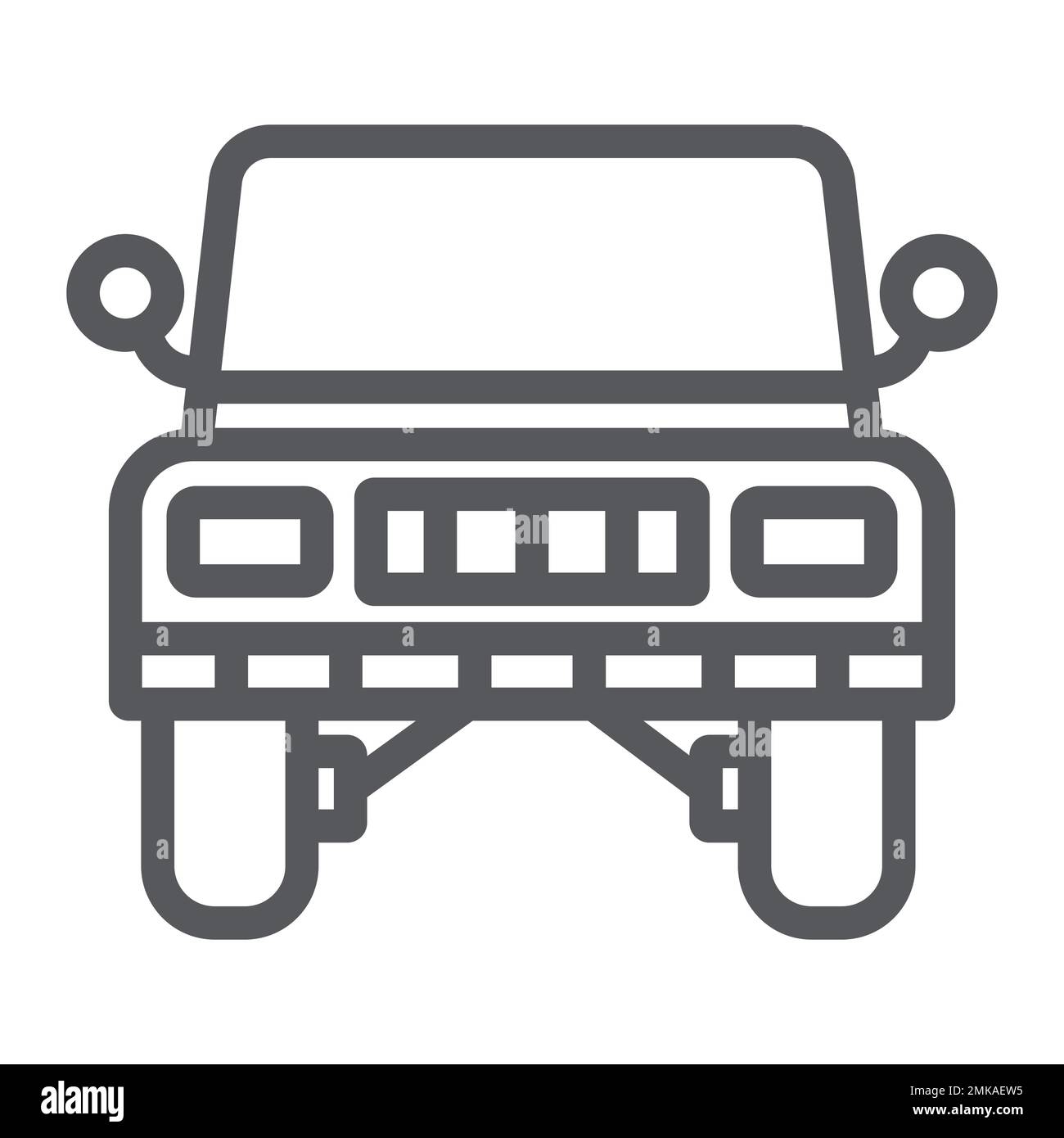 Suv line icon, transportation and auto, suv sign, vector graphics, a ...