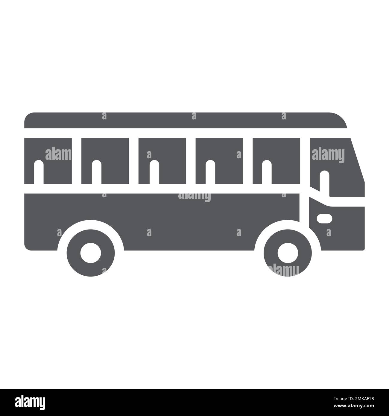 Bus glyph icon, transport and transportation, traffic sign, vector ...