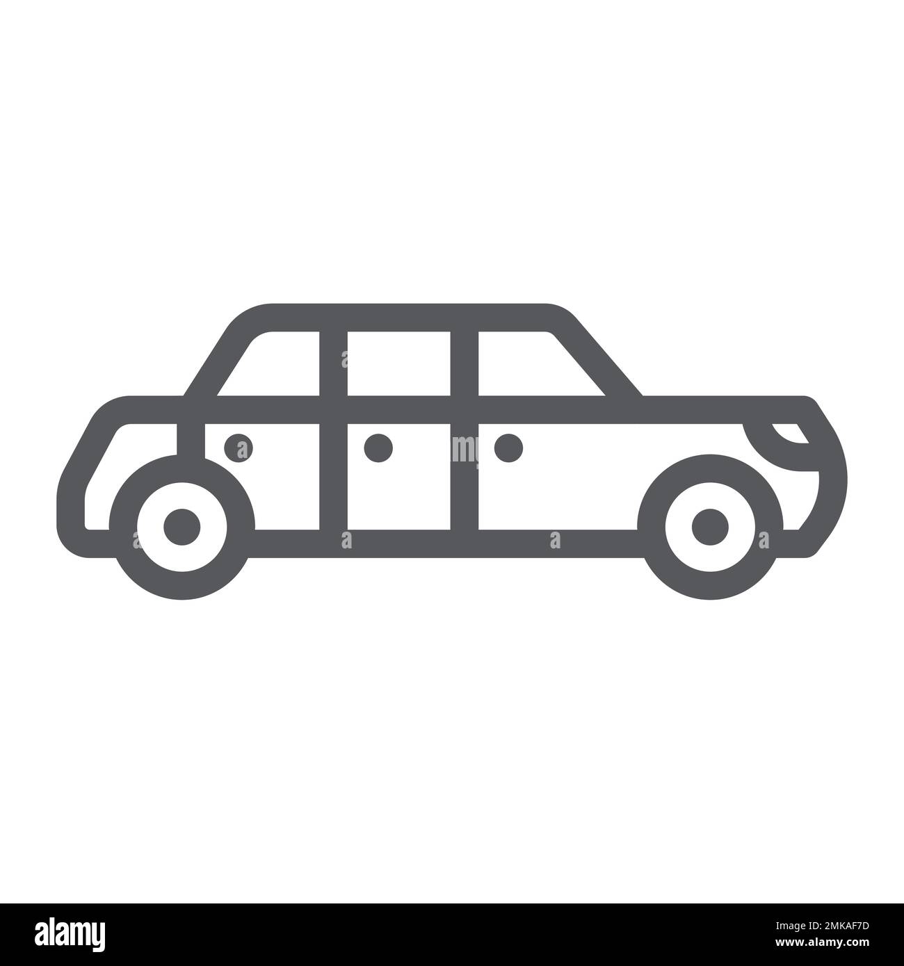 Limousine line icon, luxury and automobile, limo sign, vector graphics ...
