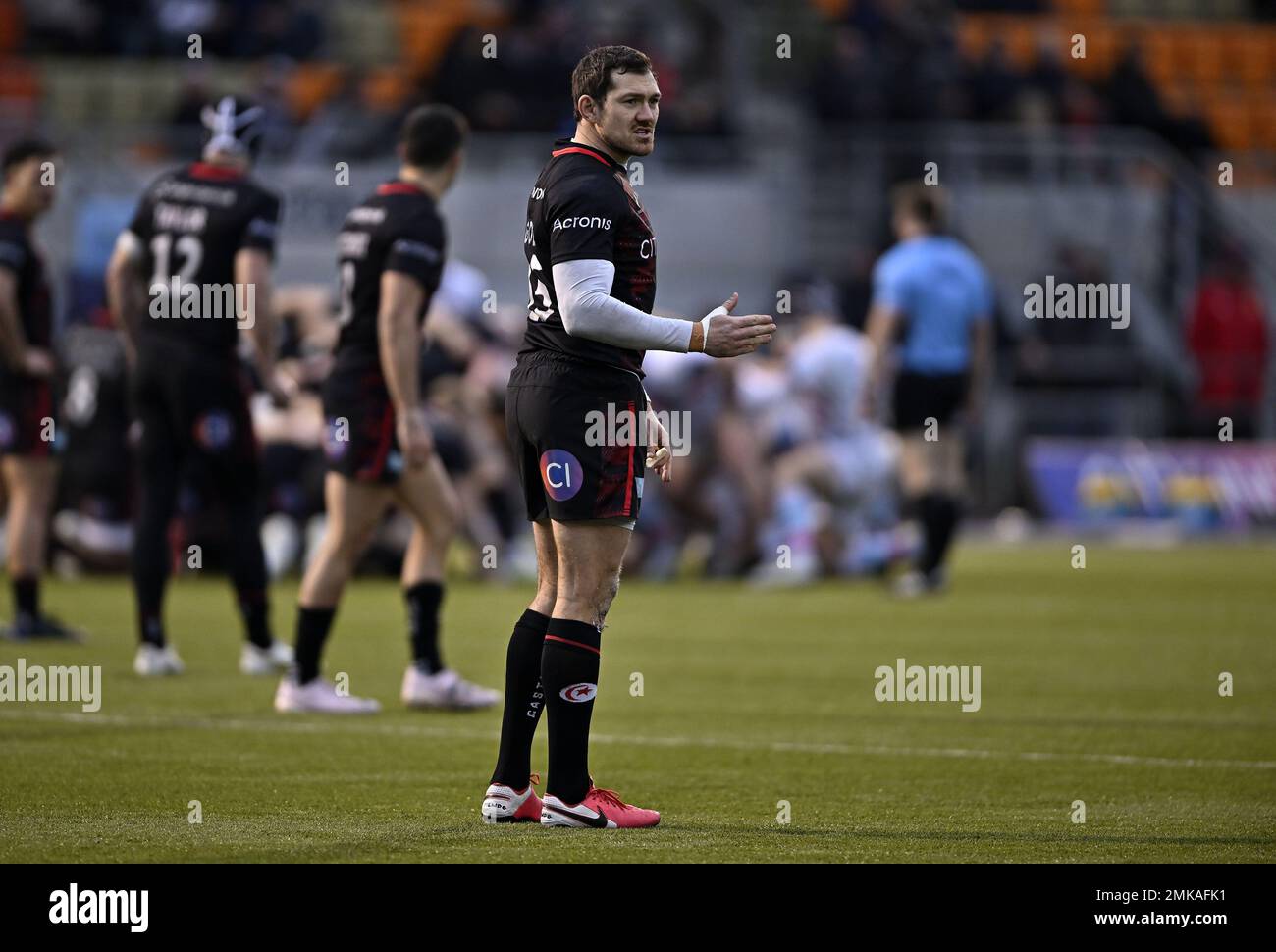 Barnet, United Kingdom. 28th Jan, 2023. Premiership Rugby. Saracens V ...