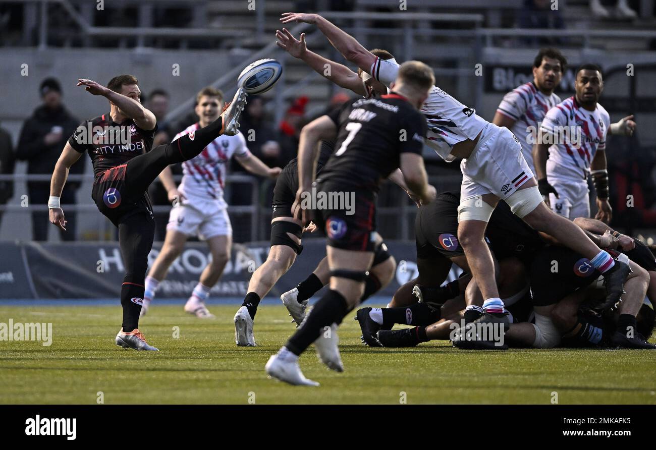 Barnet, United Kingdom. 28th Jan, 2023. Premiership Rugby. Saracens V ...