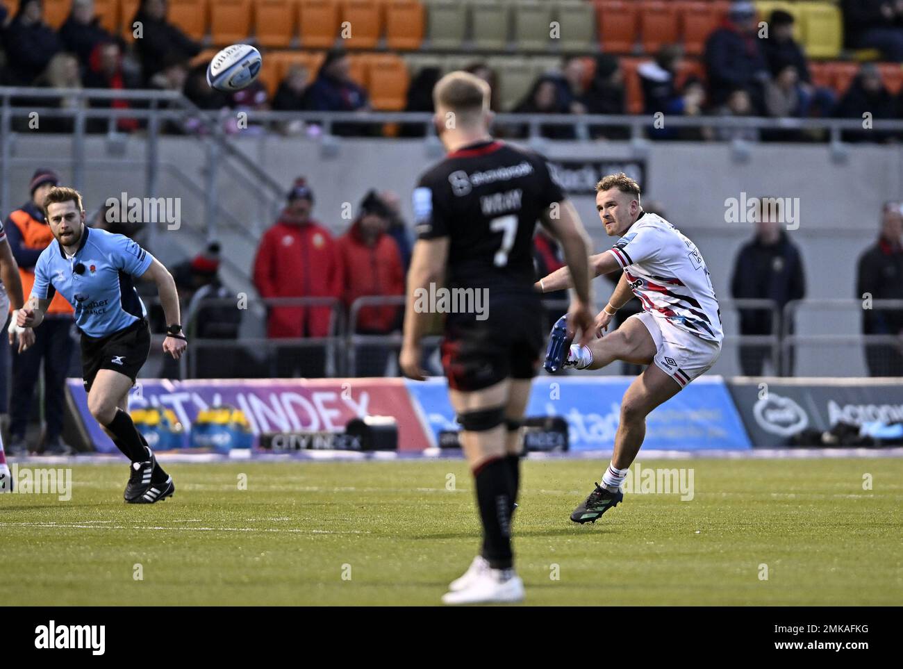 Barnet, United Kingdom. 28th Jan, 2023. Premiership Rugby. Saracens V ...