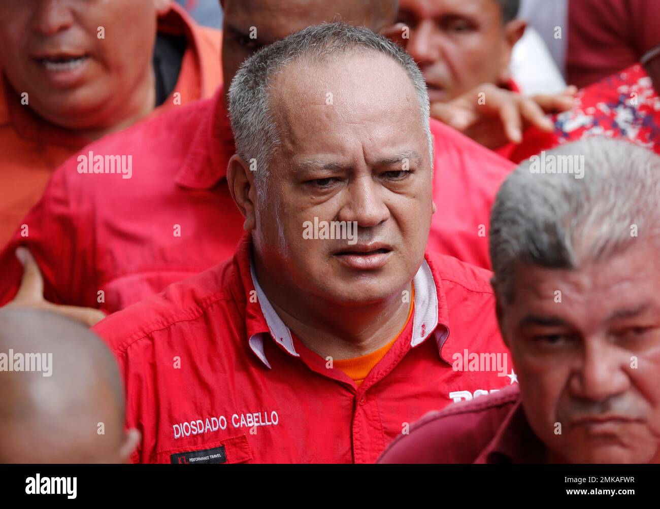 Venezuela's socialist party boss Diosdado Cabello leads an anti ...