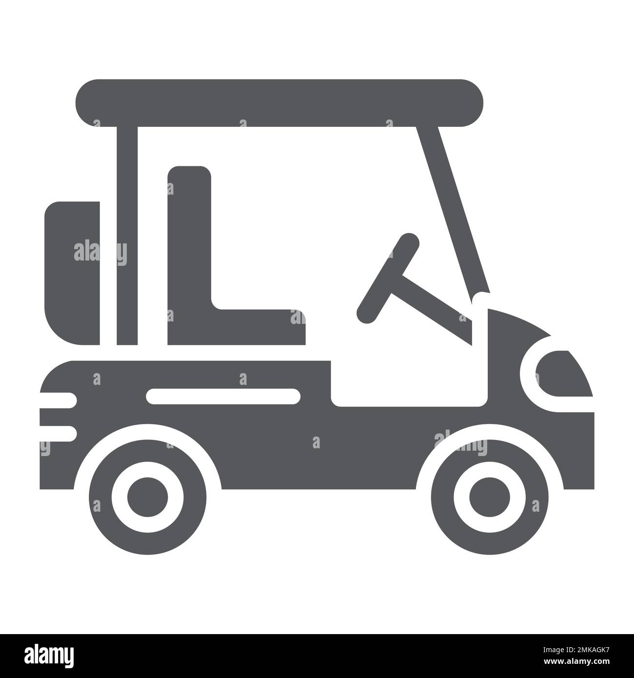 Golf cart glyph icon, transportation and auto, golf car sign, vector ...
