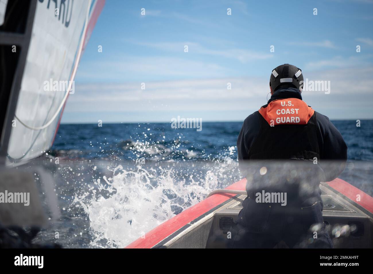 U.S. Coast Guard Petty Officer 2nd Class Trenton Duck, a machinery ...