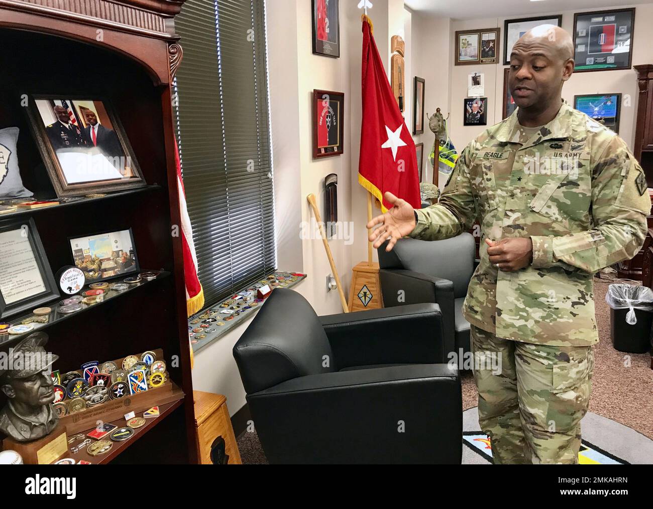 In this Feb. 25, 2019 photo, In the office of the 51st Commanding ...