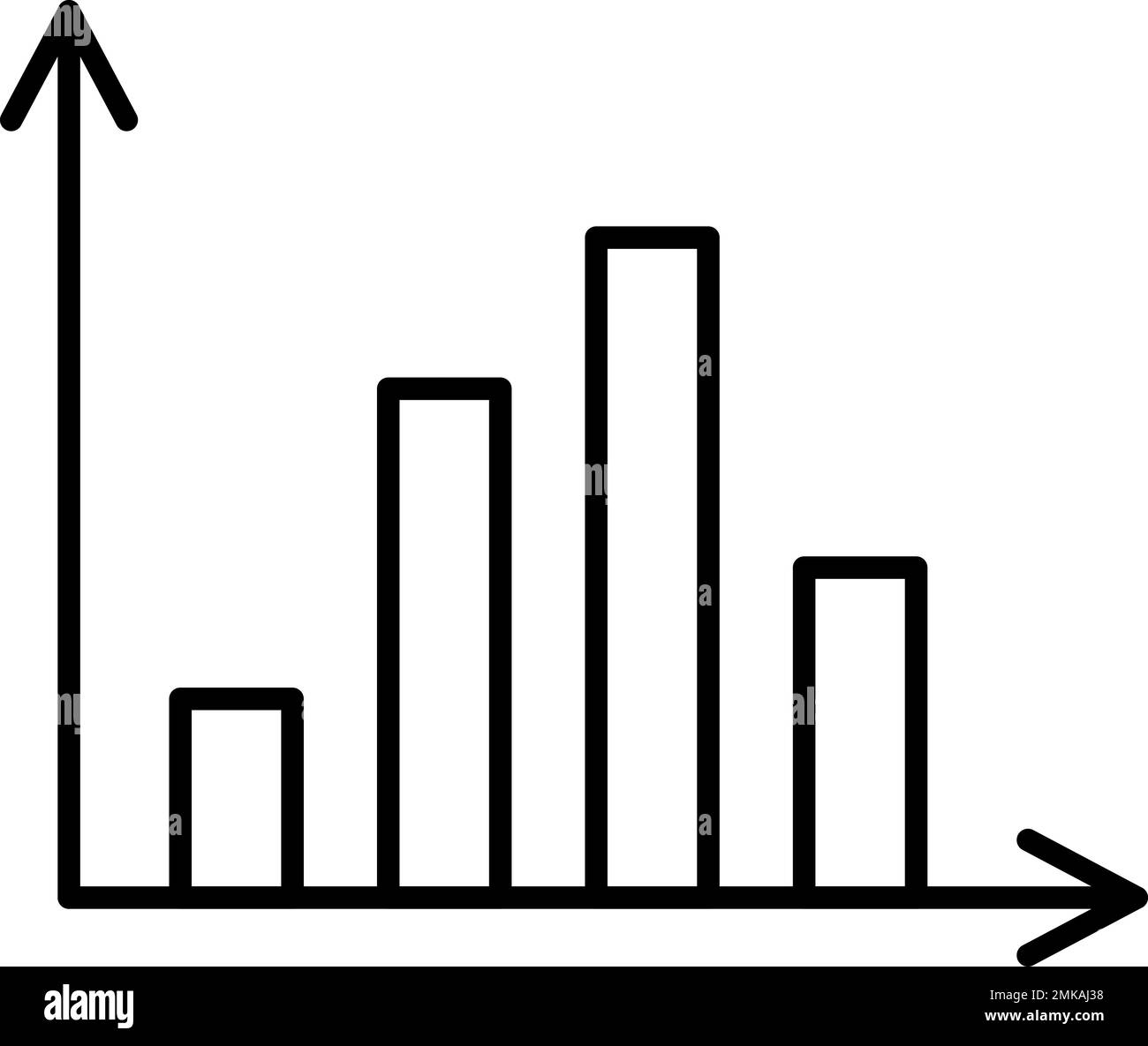 Analysis, analyze, chart vector icon on transparent background. Outline ...