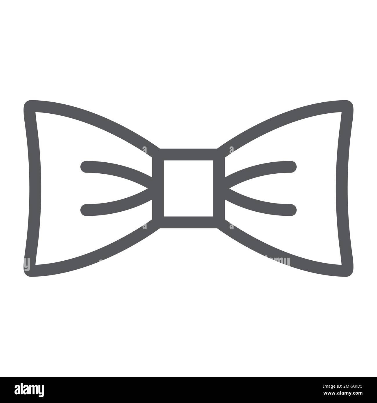Bow tie line icon, clothes and accessory, butterfly knot sign, vector ...