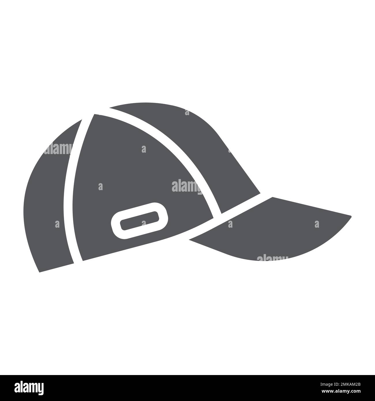 Cap glyph icon, clothes and accessory, sport hat sign, vector graphics ...