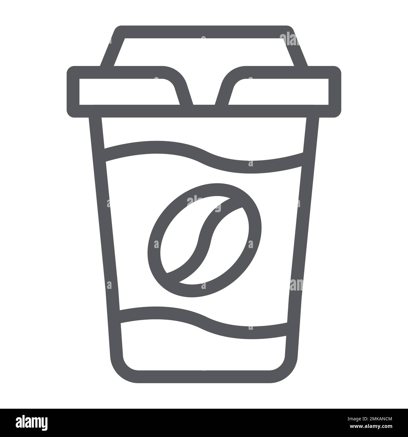 Coffe street cup line icon, coffee and drink, paper cup sign, vector ...