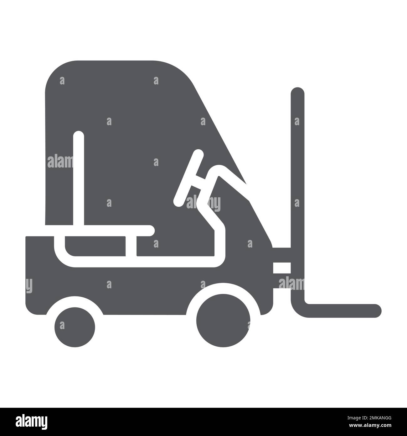 Forklift truck glyph icon, transportation and lift, loader sign, vector ...