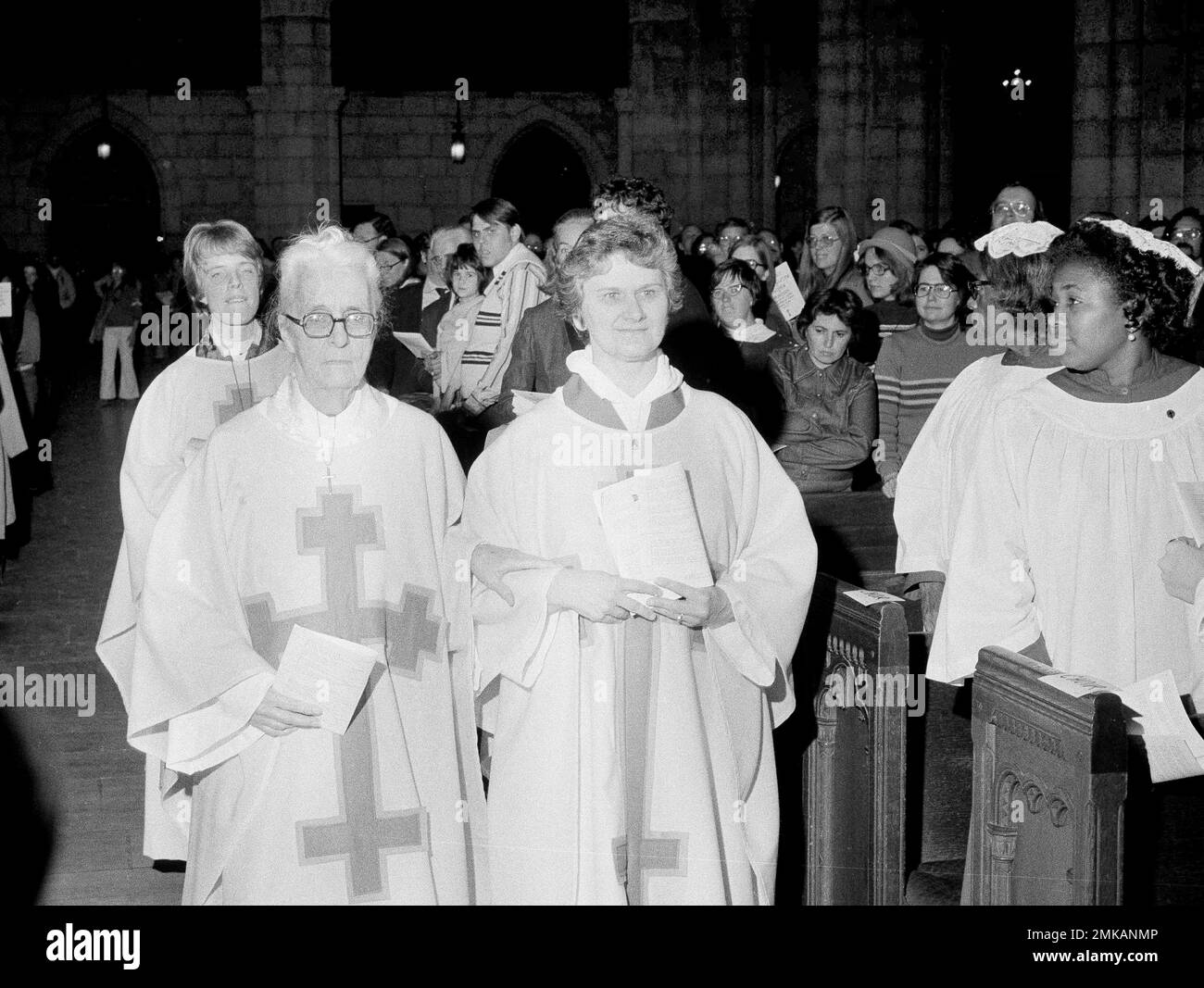 Three women, whose ordination as Episcopal priests is still in dispute ...