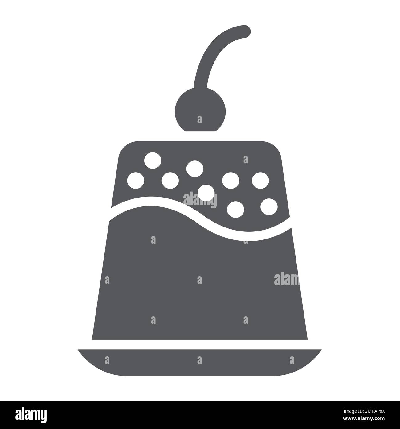 Pudding glyph icon, sweet and food, dessert sign, vector graphics, a ...