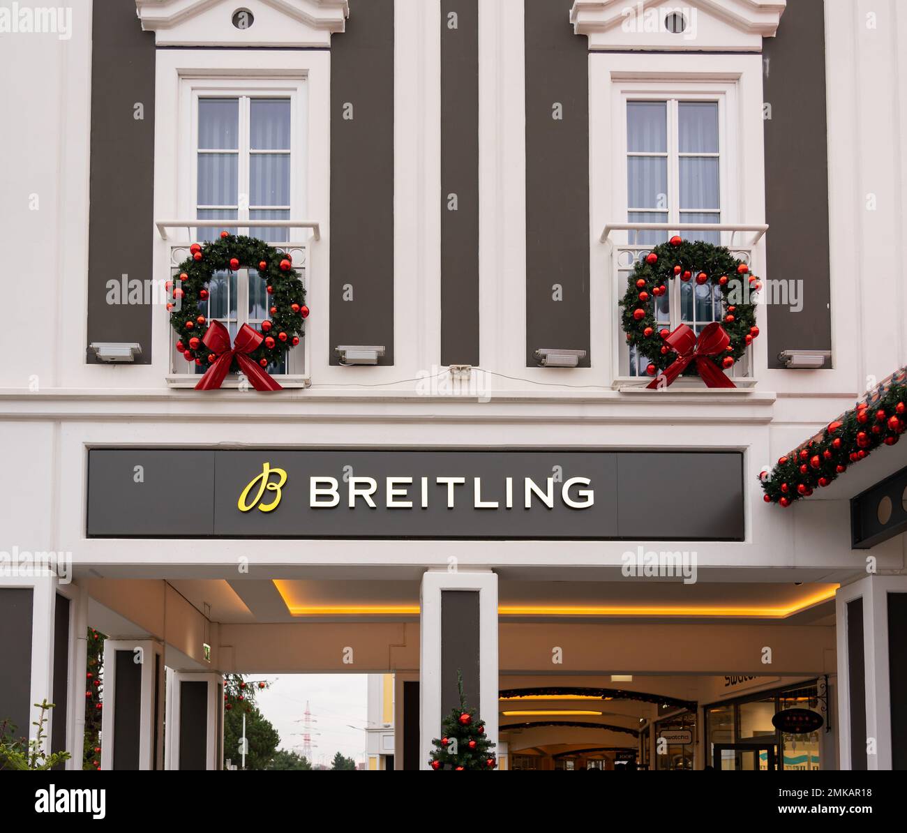 Vienna, Austria - December 10, 2022: Breitling store showcase with ...