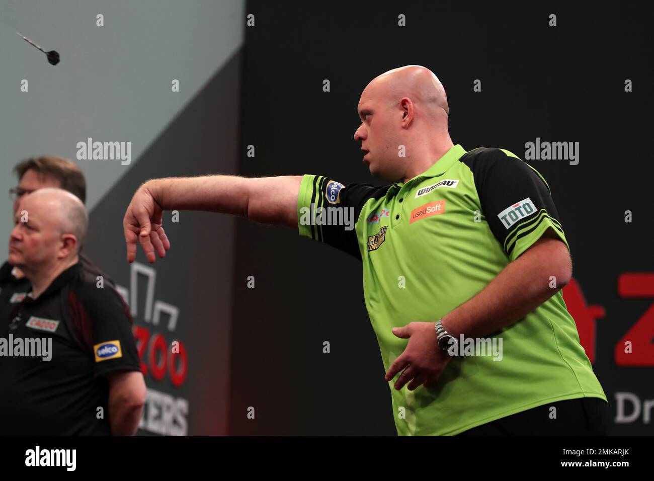 Marshall Arena, Milton Keynes, UK. 28th Jan, 2023. 2023 PDC Cazoo Masters Day 2 Evening Session ...