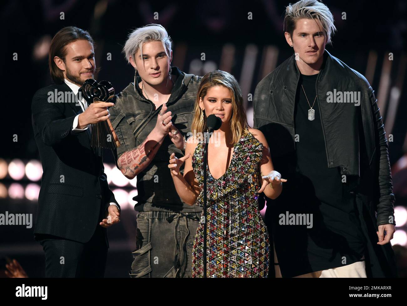 Michael Trewartha, second left, and Kyle Tree, right, of Grey, Zedd ...