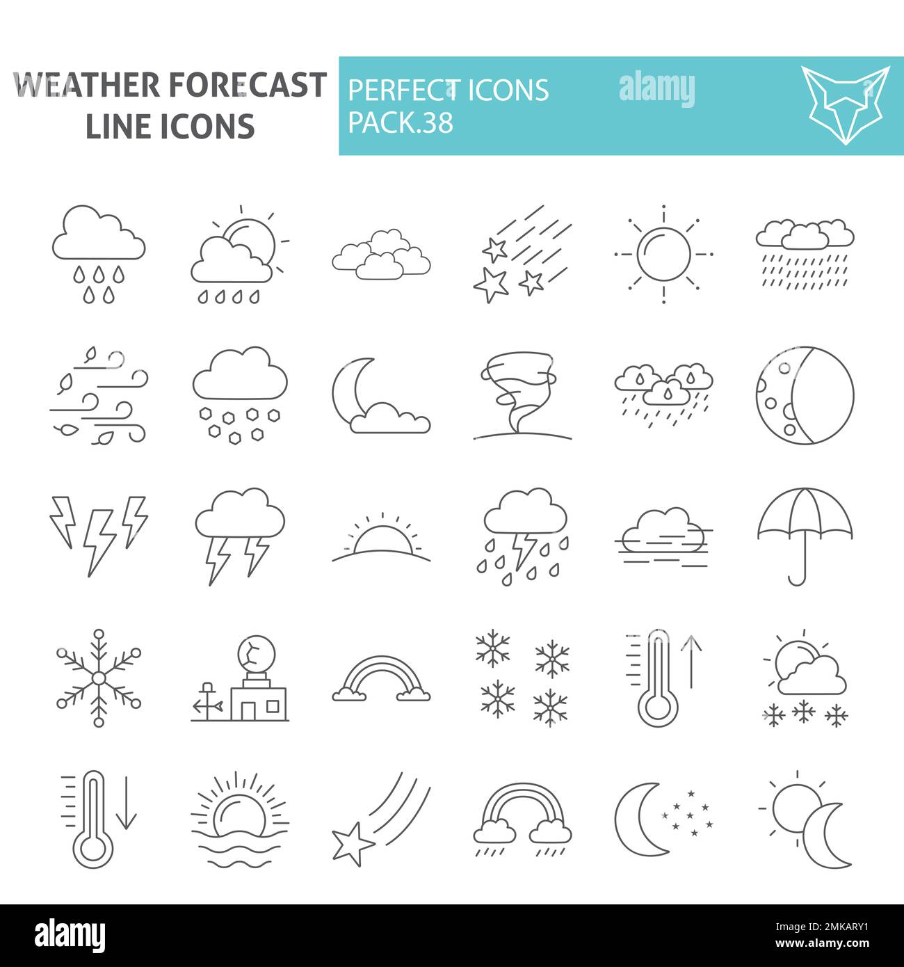 Weather forecast symbols hi-res stock photography and images - Alamy