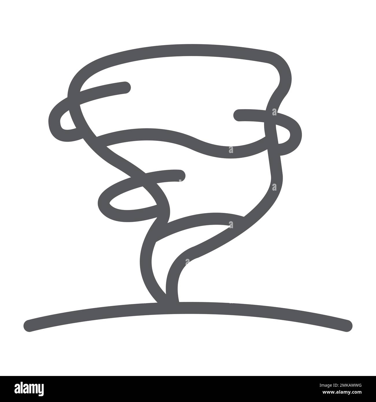 Hurricane line icon, weather and meteorology, cyclone sign, vector ...