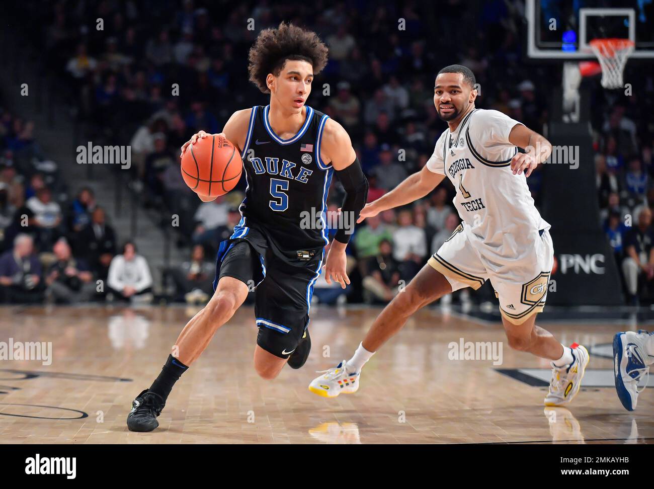 Atlanta, GA, USA. 28th Jan, 2023. Duke Blue Devils guard Tyrese Proctor ...