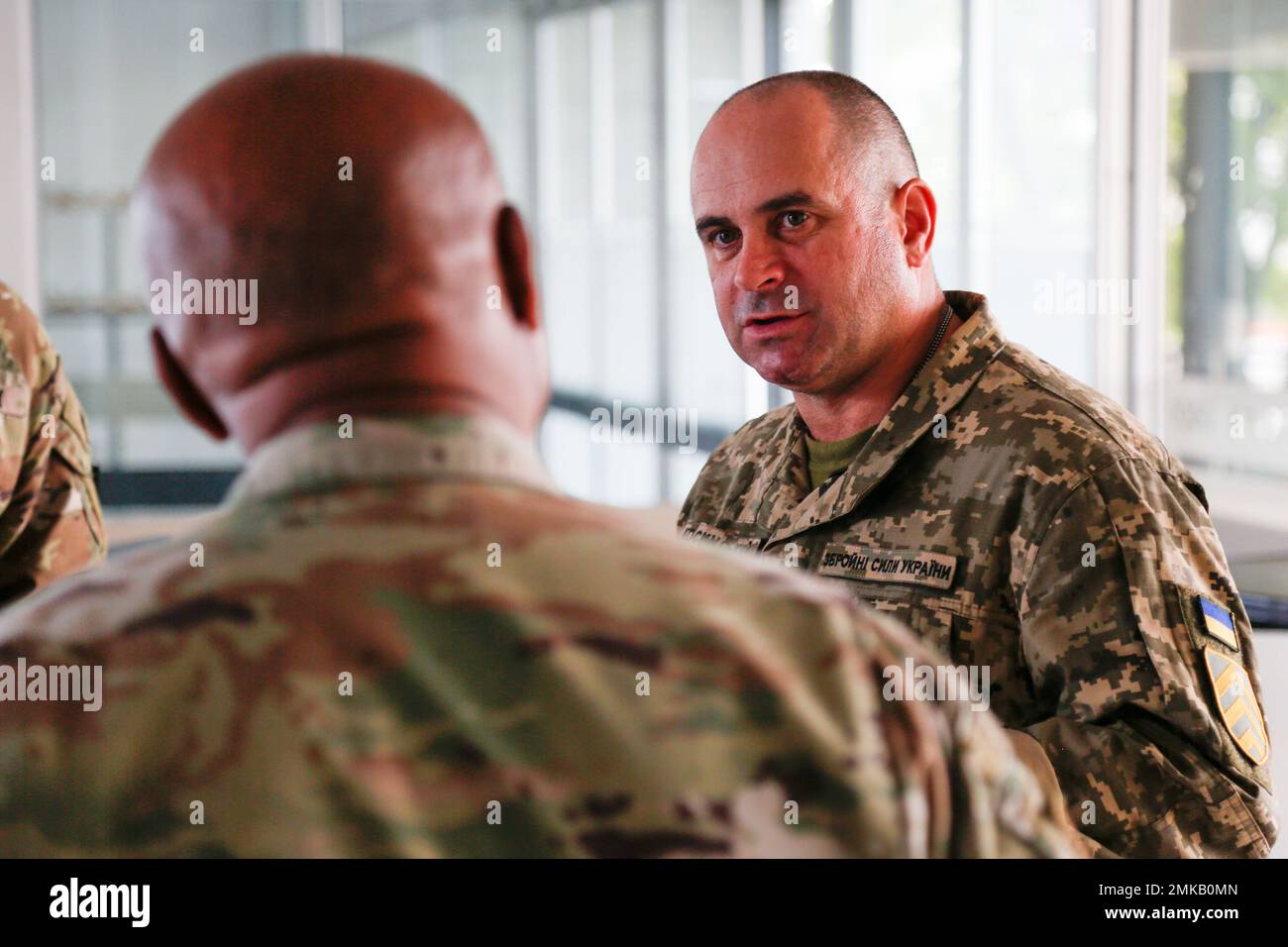 Ukrainian Chief Master Sgt. Oleksandr Kosynskyi, the command senior ...
